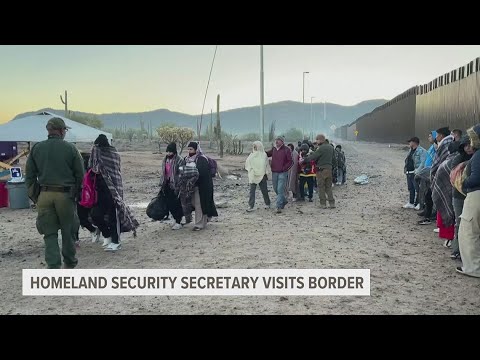 Secretary of Homeland Security visits southern border - YouTube