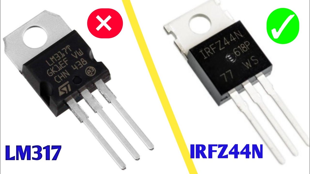 IRFZ44N Mosfet and LM317 ic Me Beat || IRFZ44N Mosfet Voltage Regulator ...