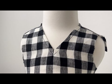 Super Easy! How To Sew V-Neck French Bias Binding - YouTube