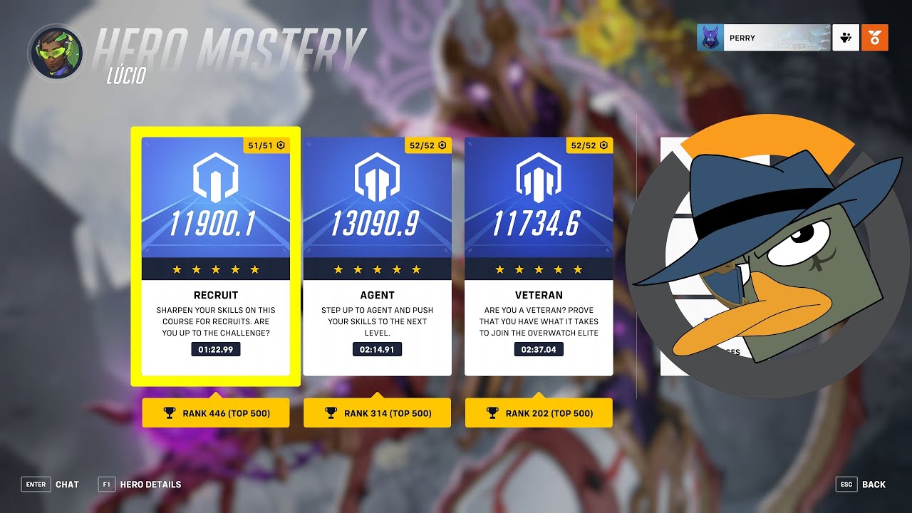 Lucio Hero Mastery Top 500, Recruit course 1, 5 stars - Overwatch 2 ...
