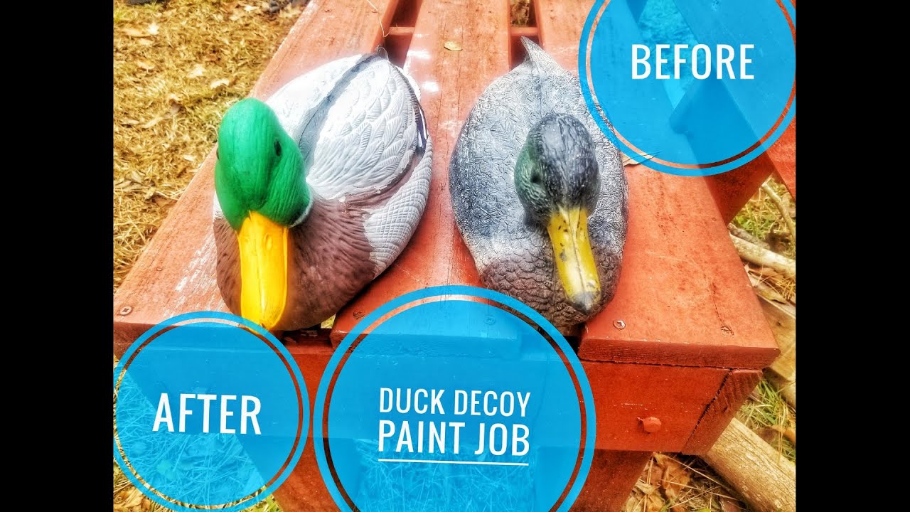DIY duck decoy paint job!! - YouTube