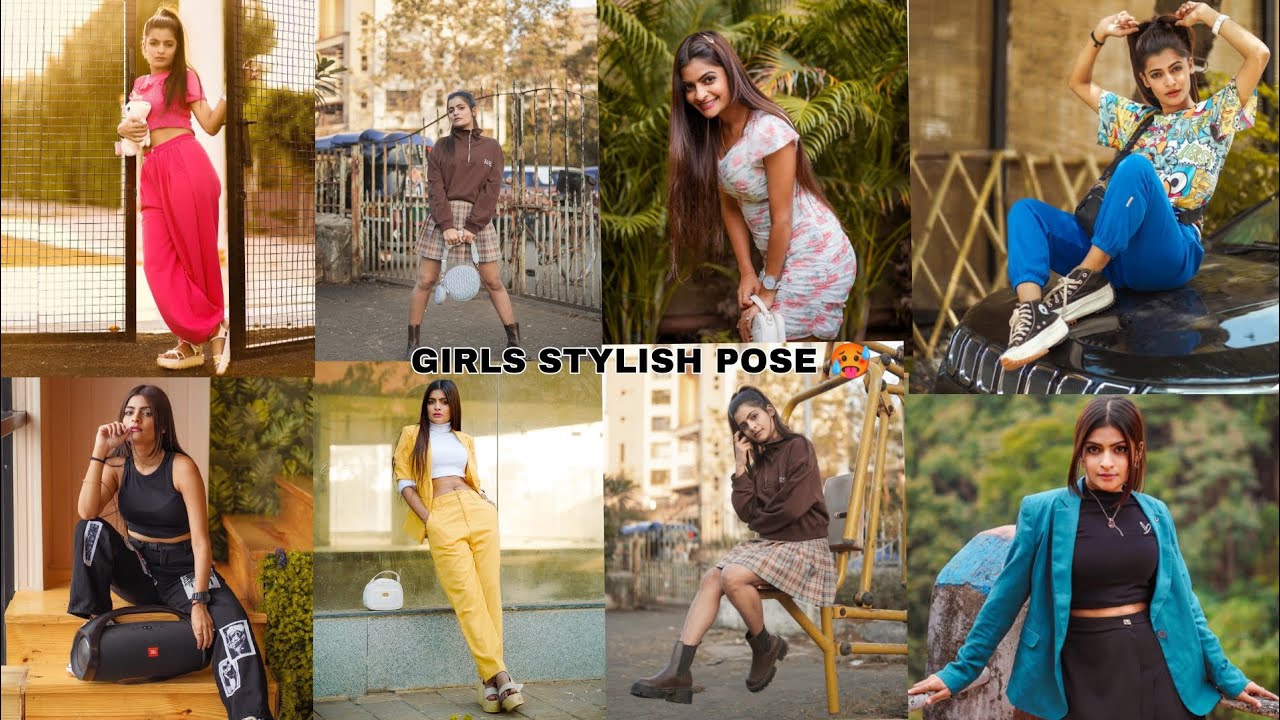 New 50 Stylish Pose For Girl's / Top 50 Poses For Girl's Photoshoot ...