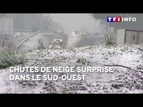 Chute de neige surprise dans le Sud-Ouest et galère en Normandie