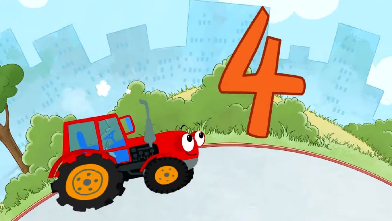 Tractor and numbers - educational video for kids - learning numbers ...