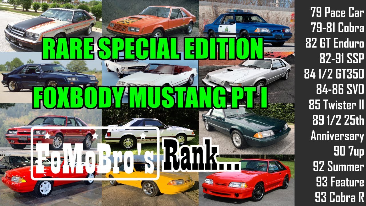 Rare Special Edition Fox Body Mustangs 79-93 - Part 1 Factory - YouTube
