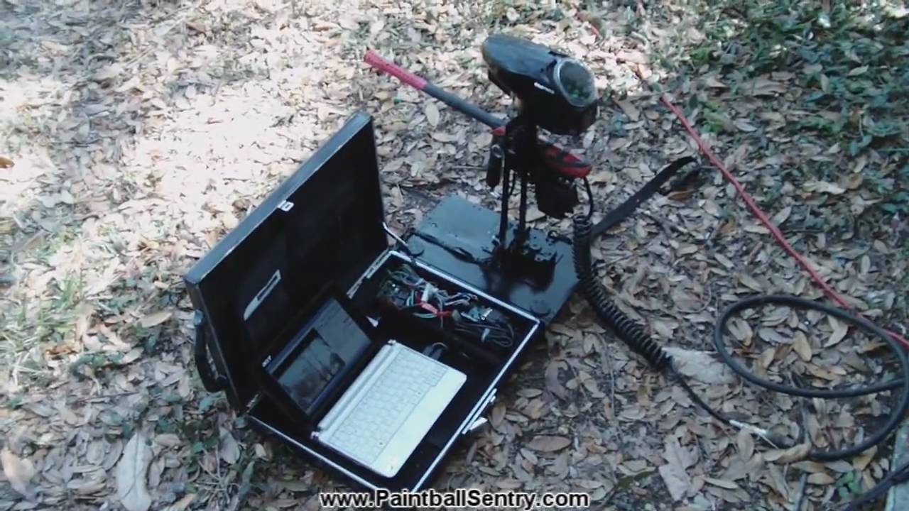 Multiple Target Engagement with a Paintball Sentry Gun (video 11 of 18 ...