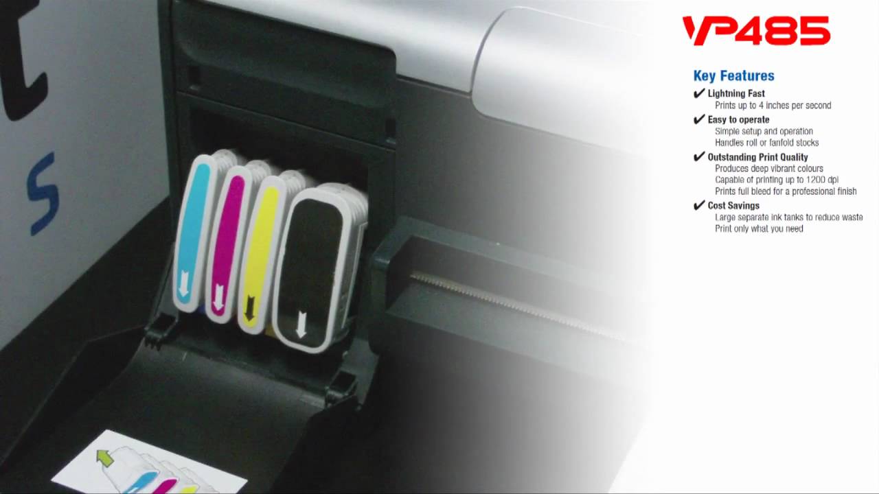 VP485 Digital Colour Inkjet Label Printer - YouTube