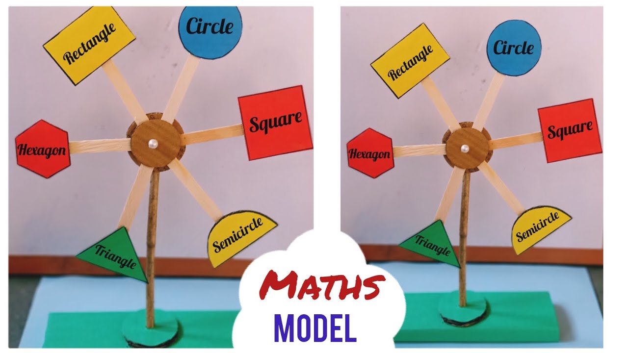 Shapes Maths TLM| Maths Working Model| Maths Project Easy| Maths ...