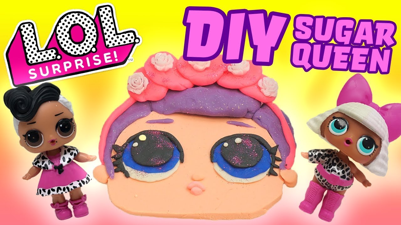 LOL Surprise Dolls DIY Sugar Queen Play-Doh Portrait! Featuring ...