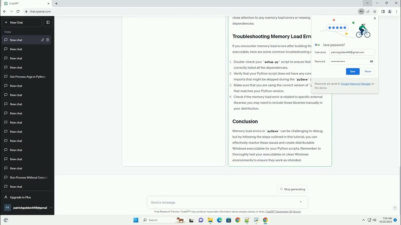 Python py2exe memory load error - YouTube