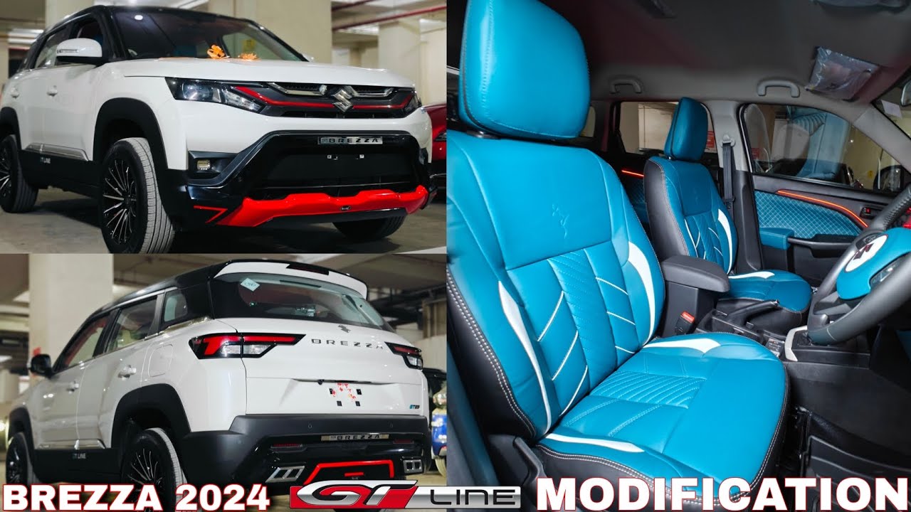 BREZZA 2024 LXI TO GT LINE MODIFICATION WITH PERSIAN GREEN INTERIOR 📞 ...