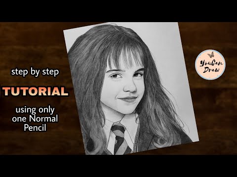 How to draw Hermione Granger step by step - Drawing Tutorial | YouCanDraw