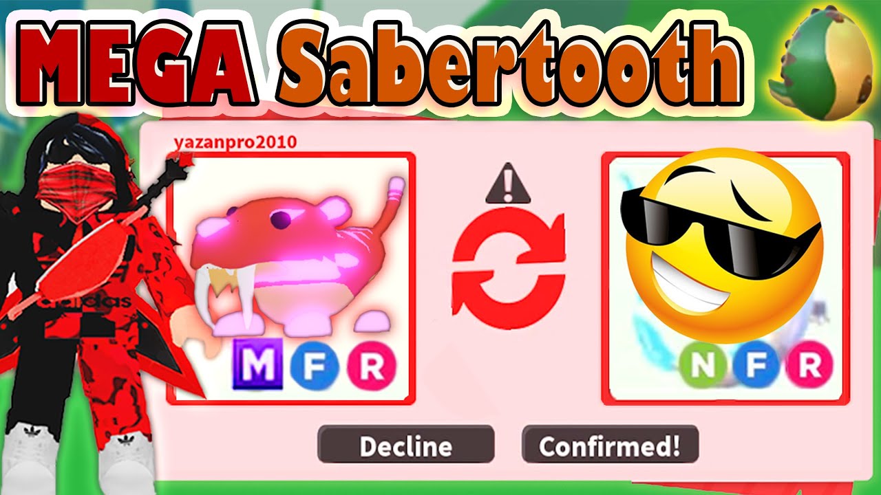 🔥😎 I TRADED MY MEGA SABERTOOTH IN ADOPT ME! ROBLOX - YouTube