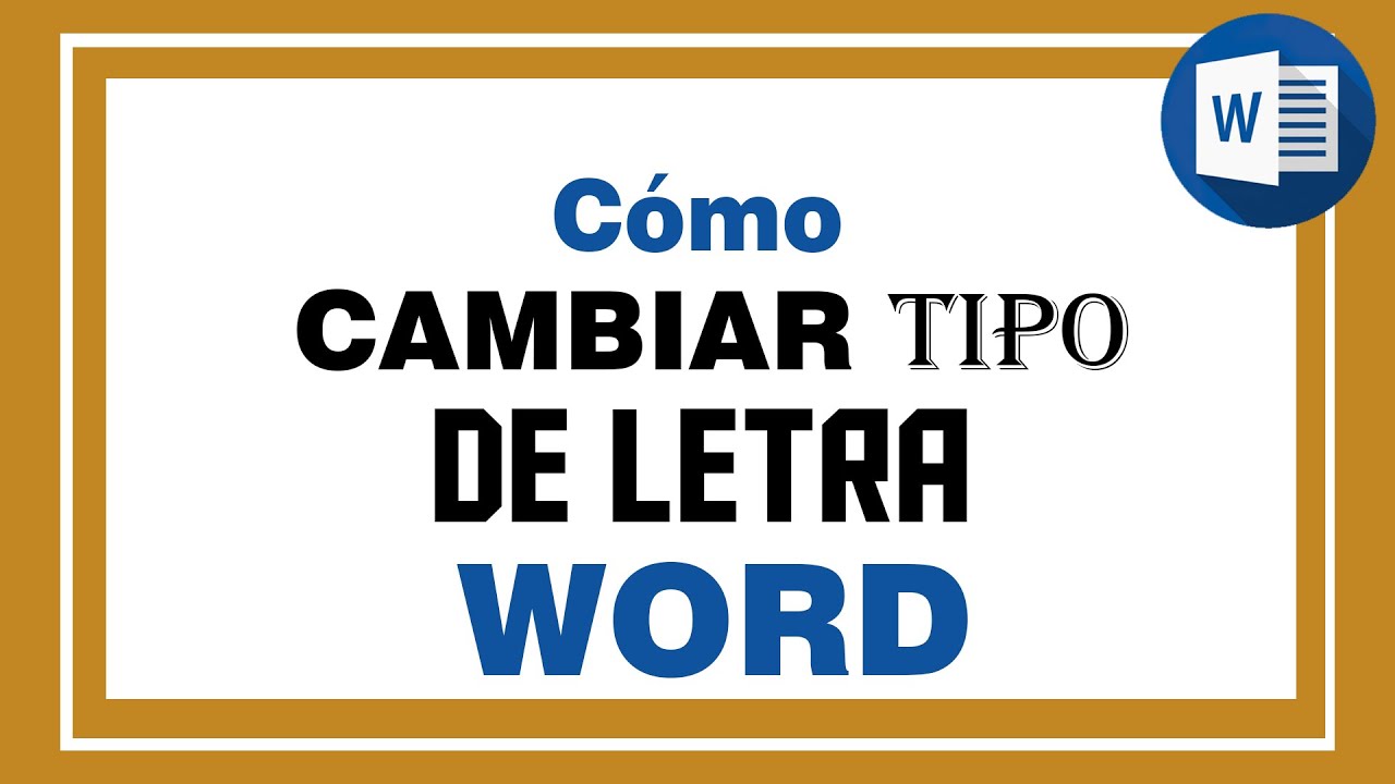 Cambiar TIPO de LETRA o TIPOGRAFÍA en WORD. Cómo colocar fuente ...