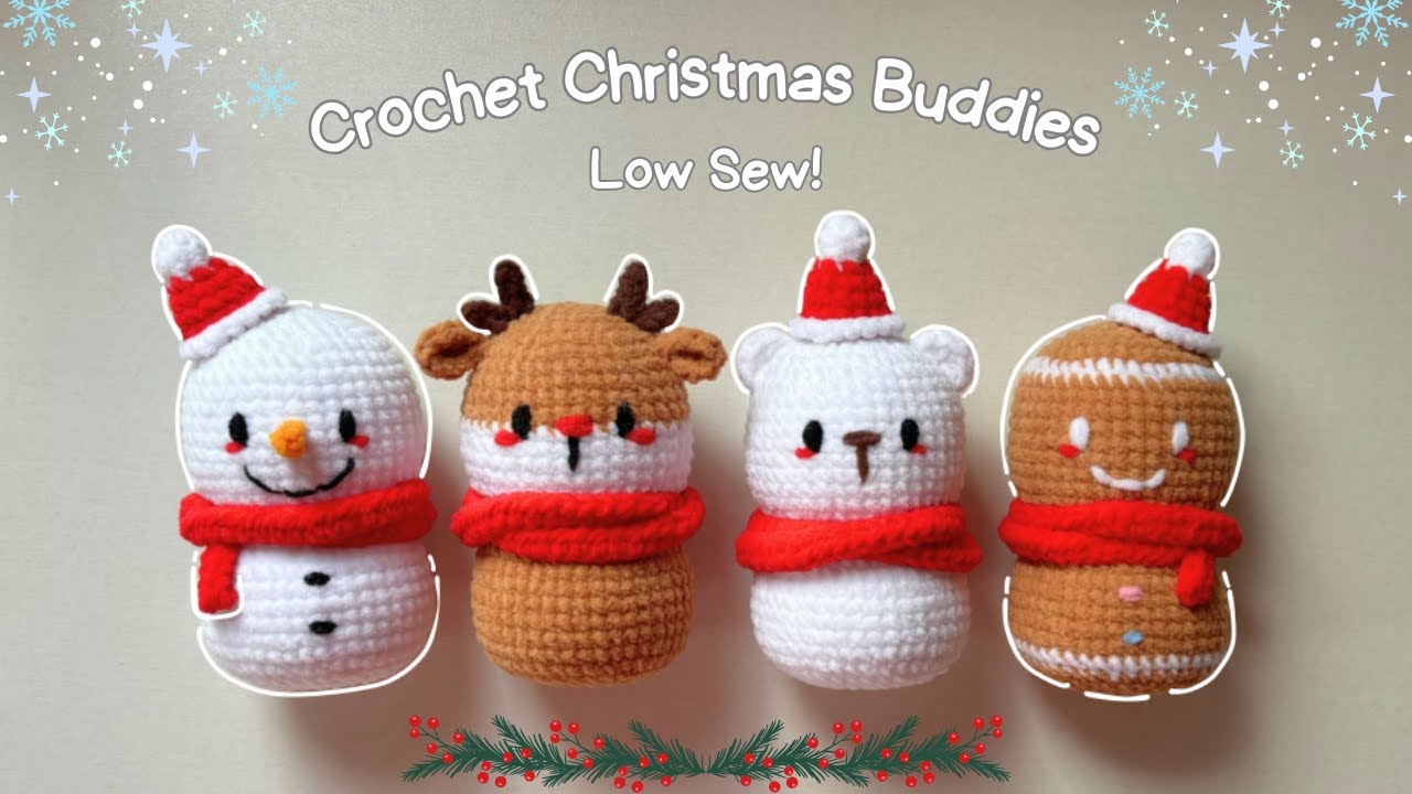 🎄Super Easy & Quick Crochet Christmas Dolls | LAST MINUTE Christmas Gift/Decor | 4 in 1 Tutorial ...