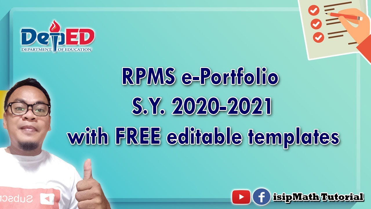 RPMS E-PORTFOLIO SY 2020-2021 with FREE EDITABLE TEMPLATES - YouTube