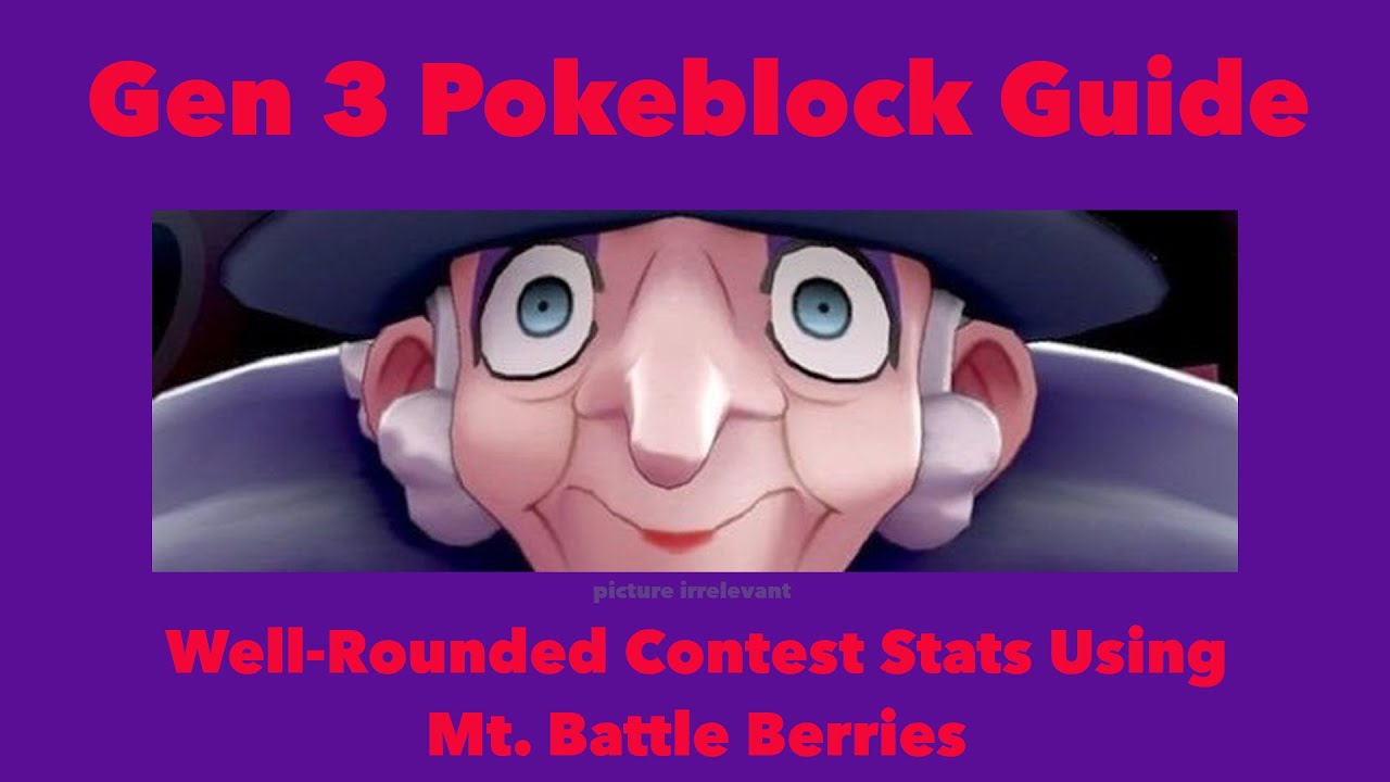 Gen 3 Pokeblock Guide Using Mt. Battle Berries - YouTube