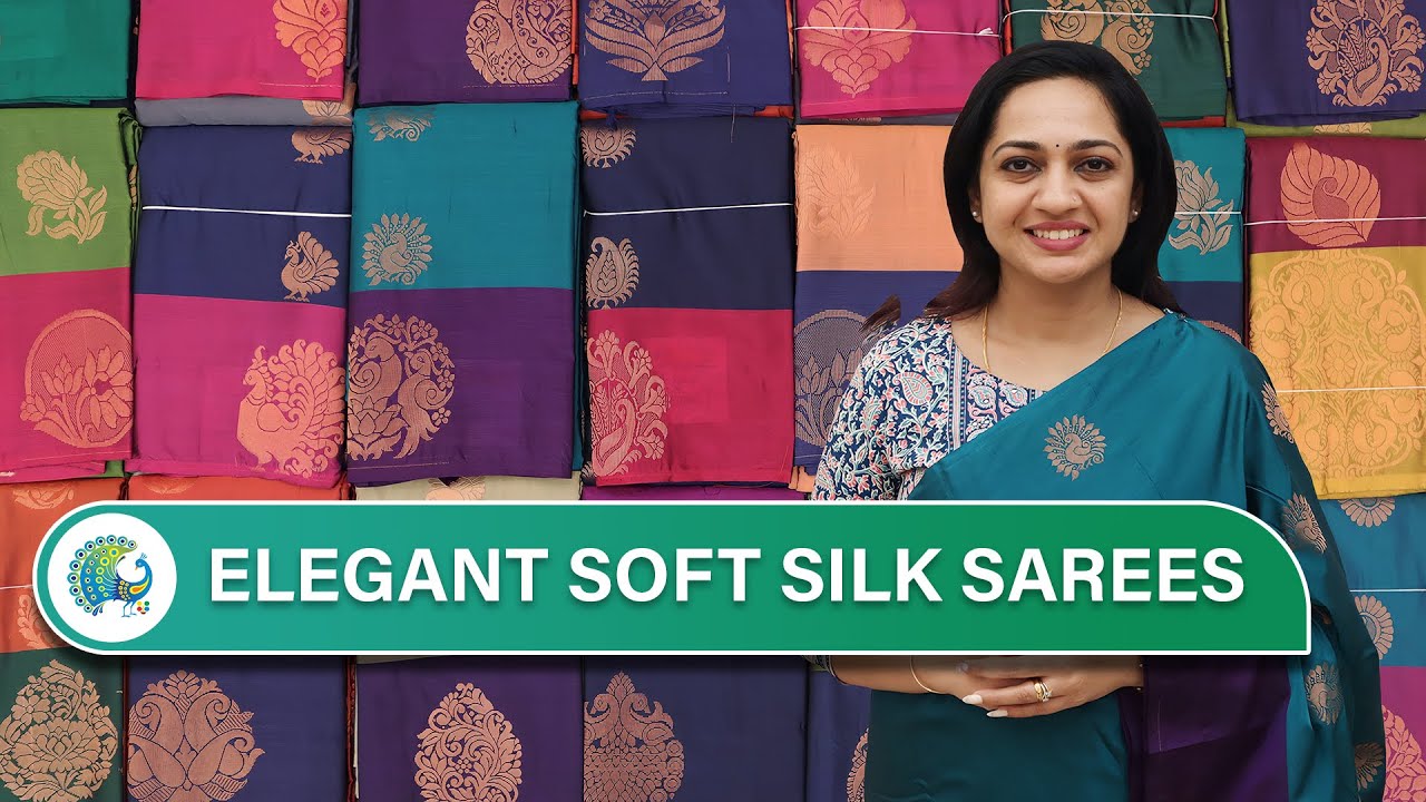 New Elegant Soft Silk Sarees | Mahalekshmi Silks - YouTube