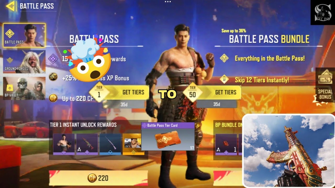 Maxing The New Battle Pass With Only BP Tier Cards | Type 19 MP ...