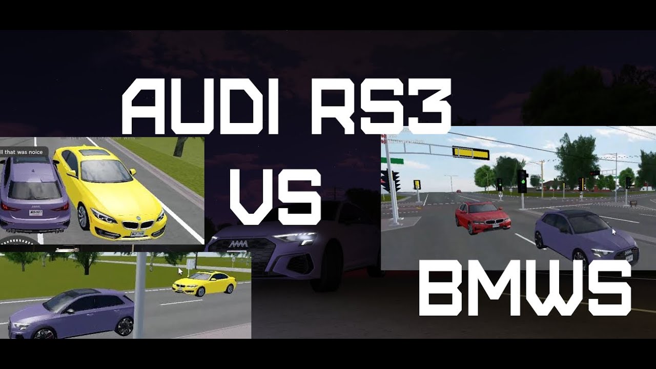 Audi RS3 VS BMWs | Greenville | Roblox - YouTube