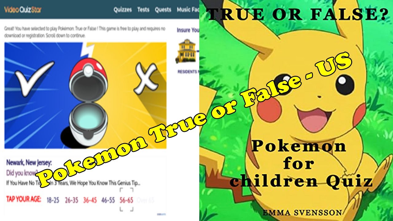 Pokemon True or False US - YouTube