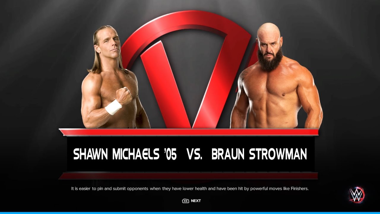 WWE 2K23 SHAWN MICHAELS vs. BRAUN STROWMAN - YouTube