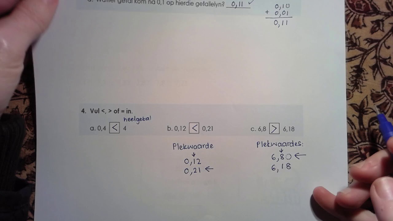 Wiskunde : Graad 6 : Week 7 : 3. Vergeleik en Rangskik Desimale Breuke ...