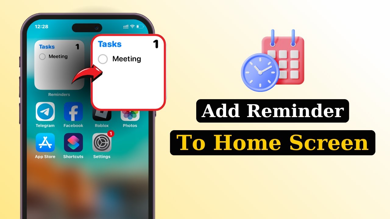 How To Add Reminder Widget To iPhone Home Screen - YouTube