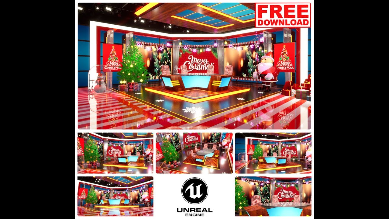 Christmas Virtual Studio Set Unreal Engine Free Download - YouTube