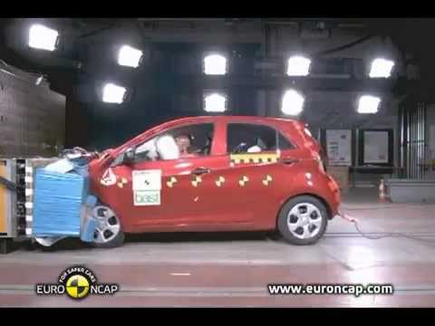 NEW Kia Picanto 2011 crash test EURONCAP!аварийное испытание - YouTube
