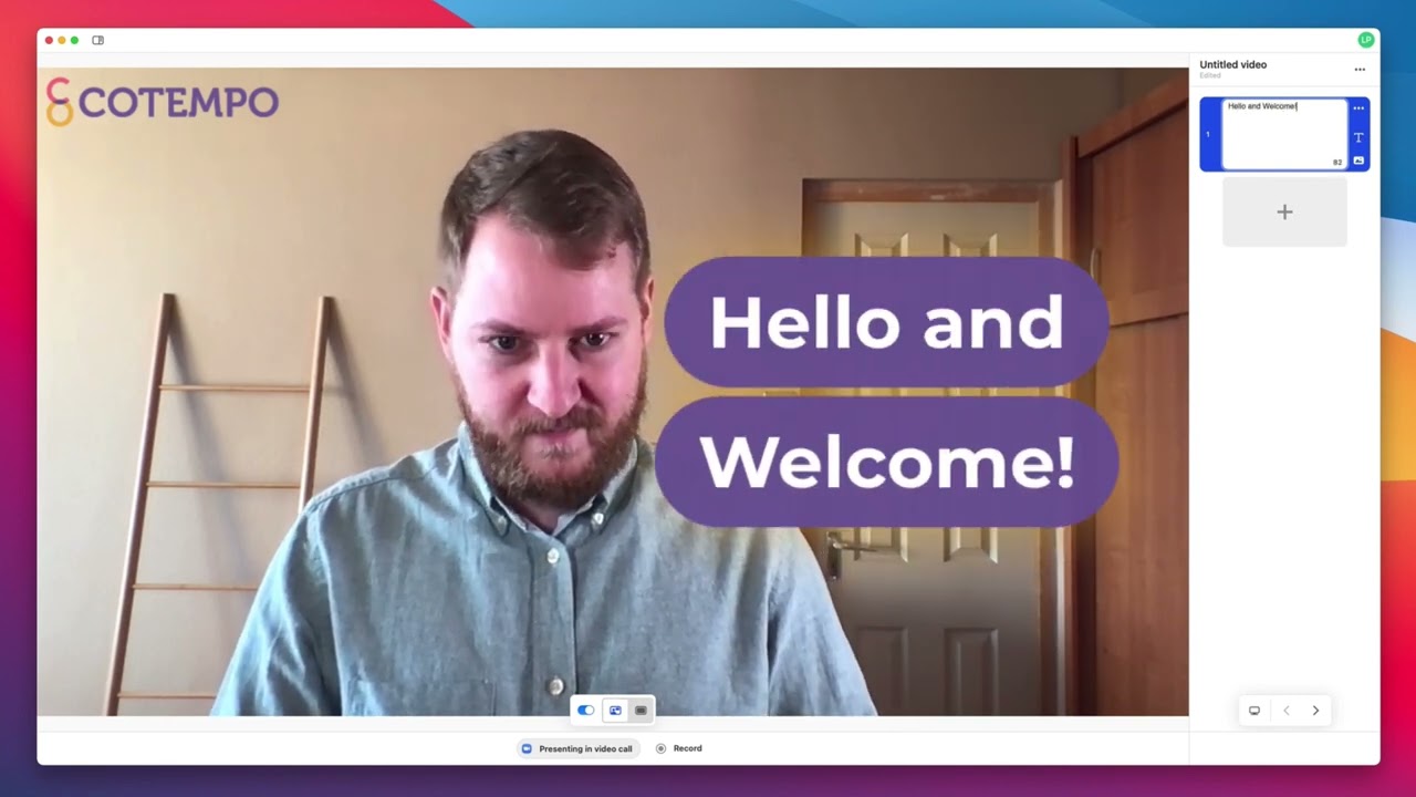 How to use on-screen text reactions with Prezi Video - YouTube