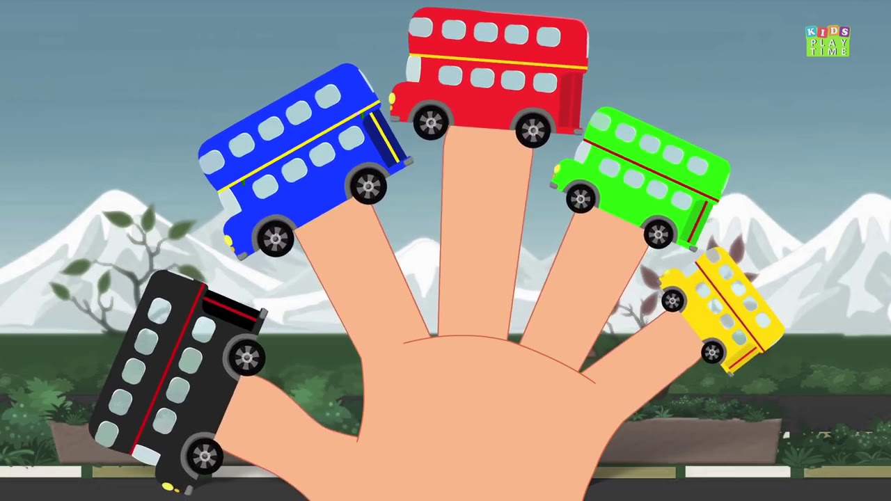 Bus Finger Family | Car Songs For Kids | Vehicle for Kids - YouTube