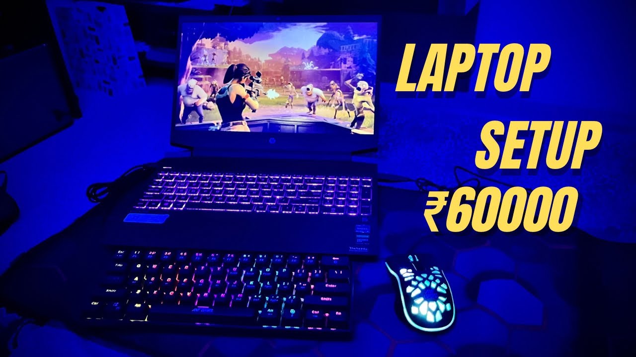 Gaming on a laptop setup for ₹60000/700$ - YouTube