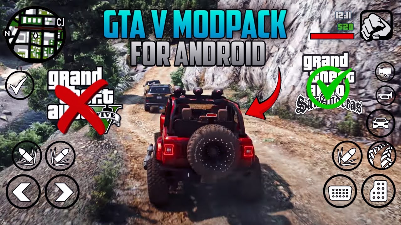 Gta 5 Modpack for Gta San Android | Support All Devices - YouTube