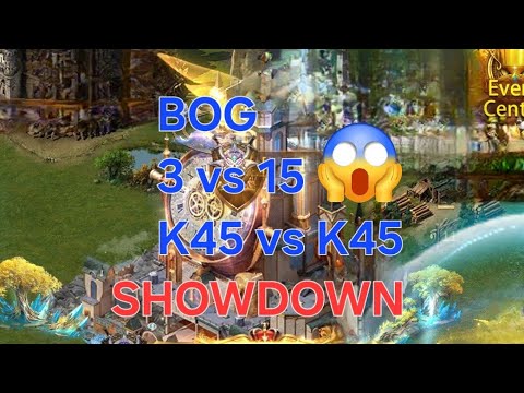 Evony TKR--- Crazy BOG K45 vs K44 , 3 vs 15 Players Who gets Zeroed 😂 ...