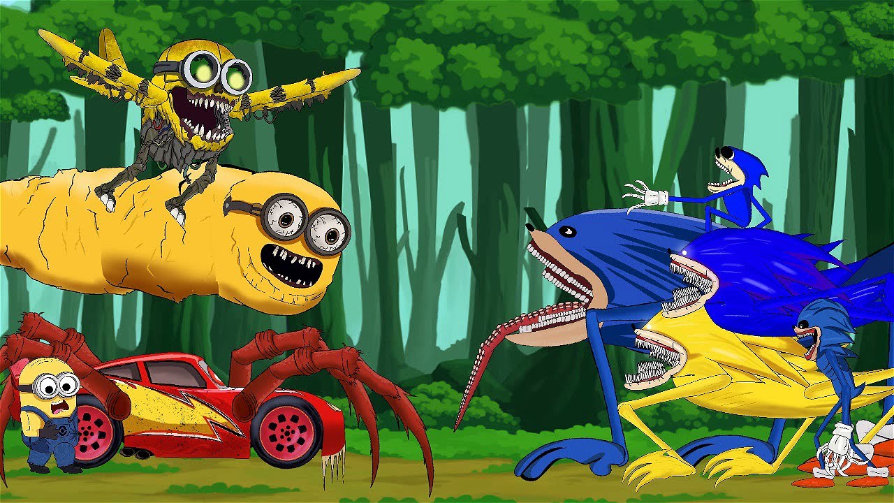 Infected Minion.exe VS Shin Sonic Tapes, McQueen Eater, Head Eater ...