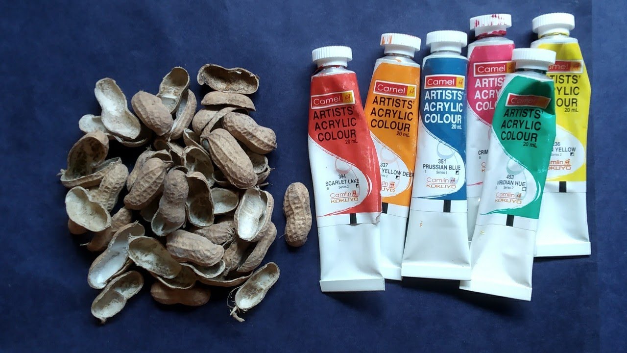 Amazing wall hanging from peanut shell/Best out of West craft ideas ...