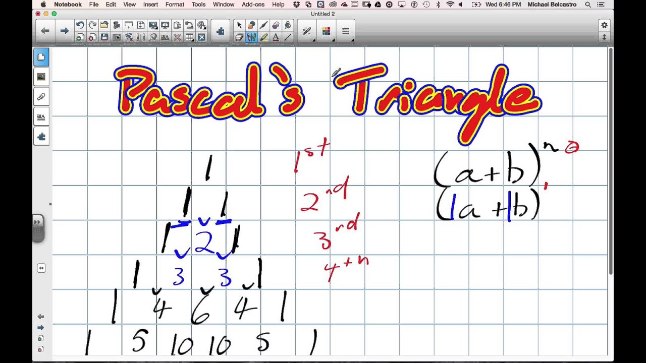 Pascal's Triangle and Binomial Distribution Grade 11 University Lesson ...
