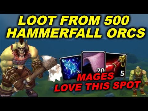 LOOT FROM 500 HAMMERFALL ORCS WORLD OF WARCRAFT CLASSIC GOLD FARM - YouTube