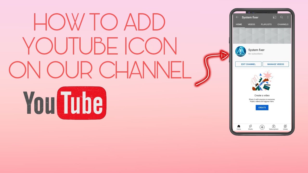 How to upload youtube icon on our channel🤝.From chrome , Desktop site ...