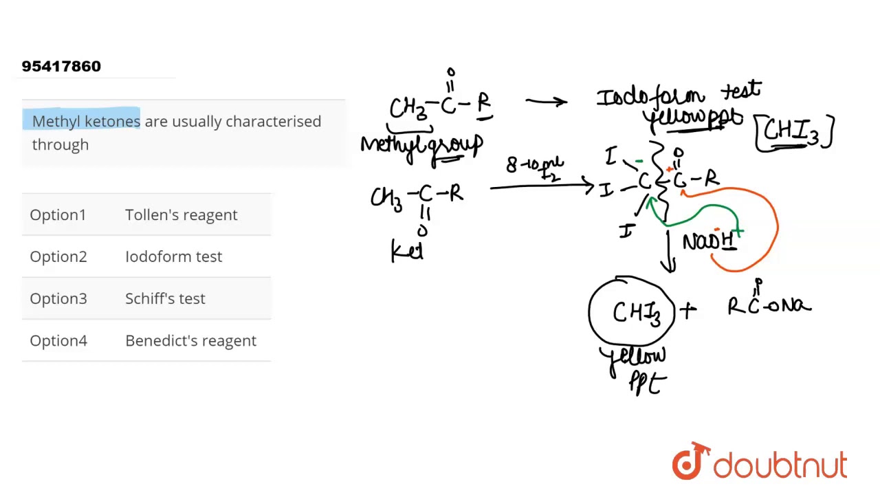 Methyl ketones are usually characterised through - YouTube