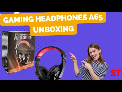 Gaming headphones A65 Unboxing |gaming pc accessories |syed tv - YouTube