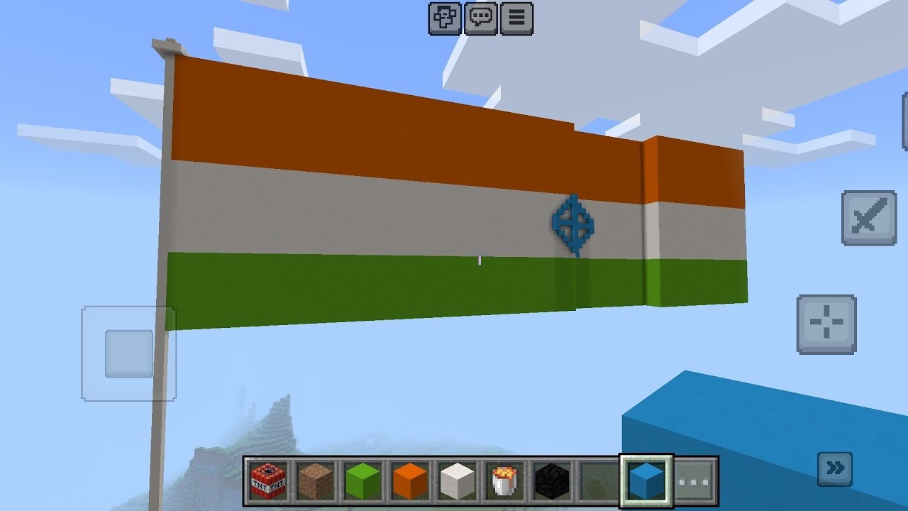Minecraft Indian Flag 🇮🇳 Build: Easy & Detailed ️ - YouTube