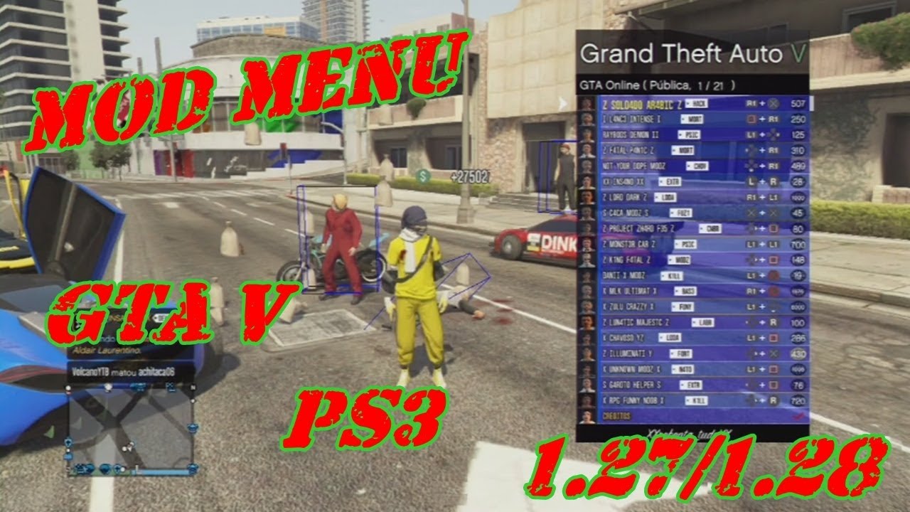 MOD MENU GTA V TOP PS3 1.27/1.28 DEX/CEX BLES/BLUS +DOWNLOAD - YouTube