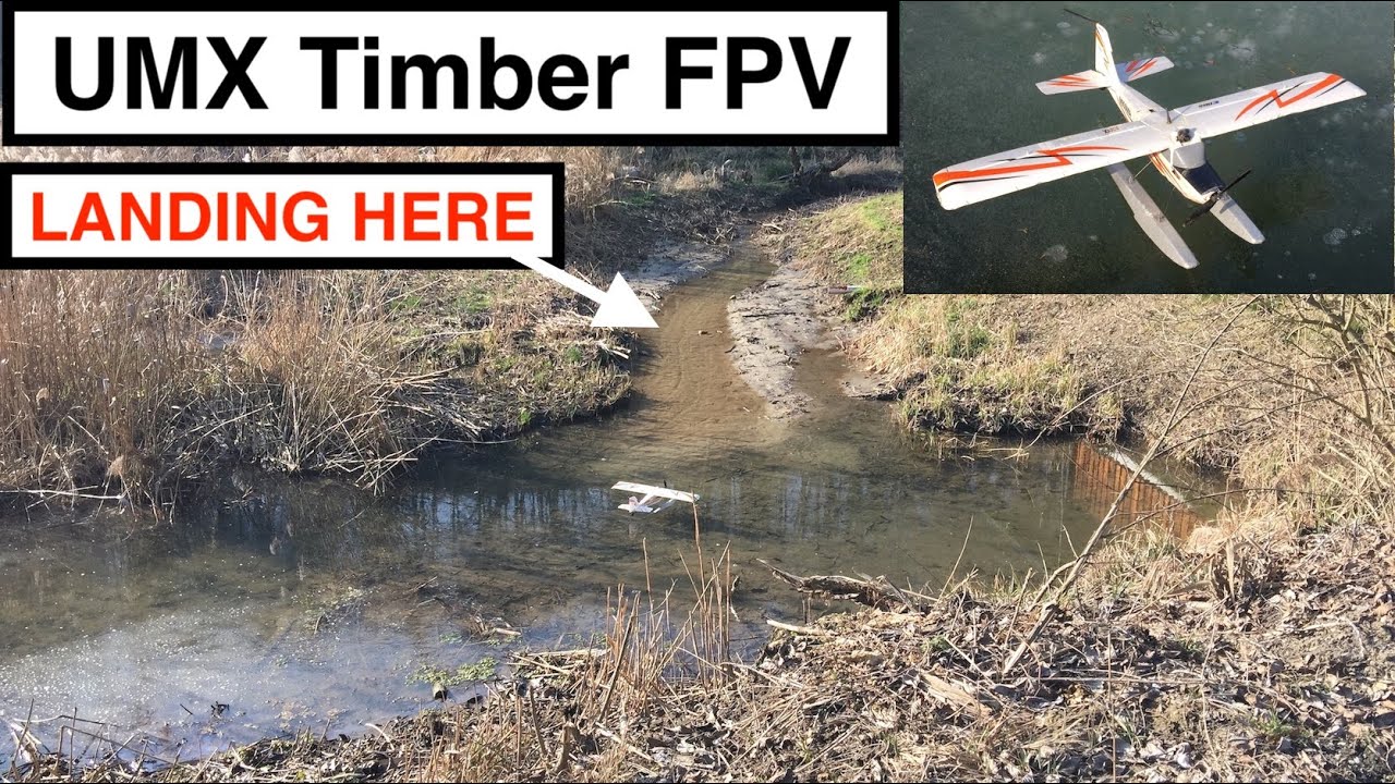 Bush Landings with UMX Timber FPV | water landing | rc bush flying ...