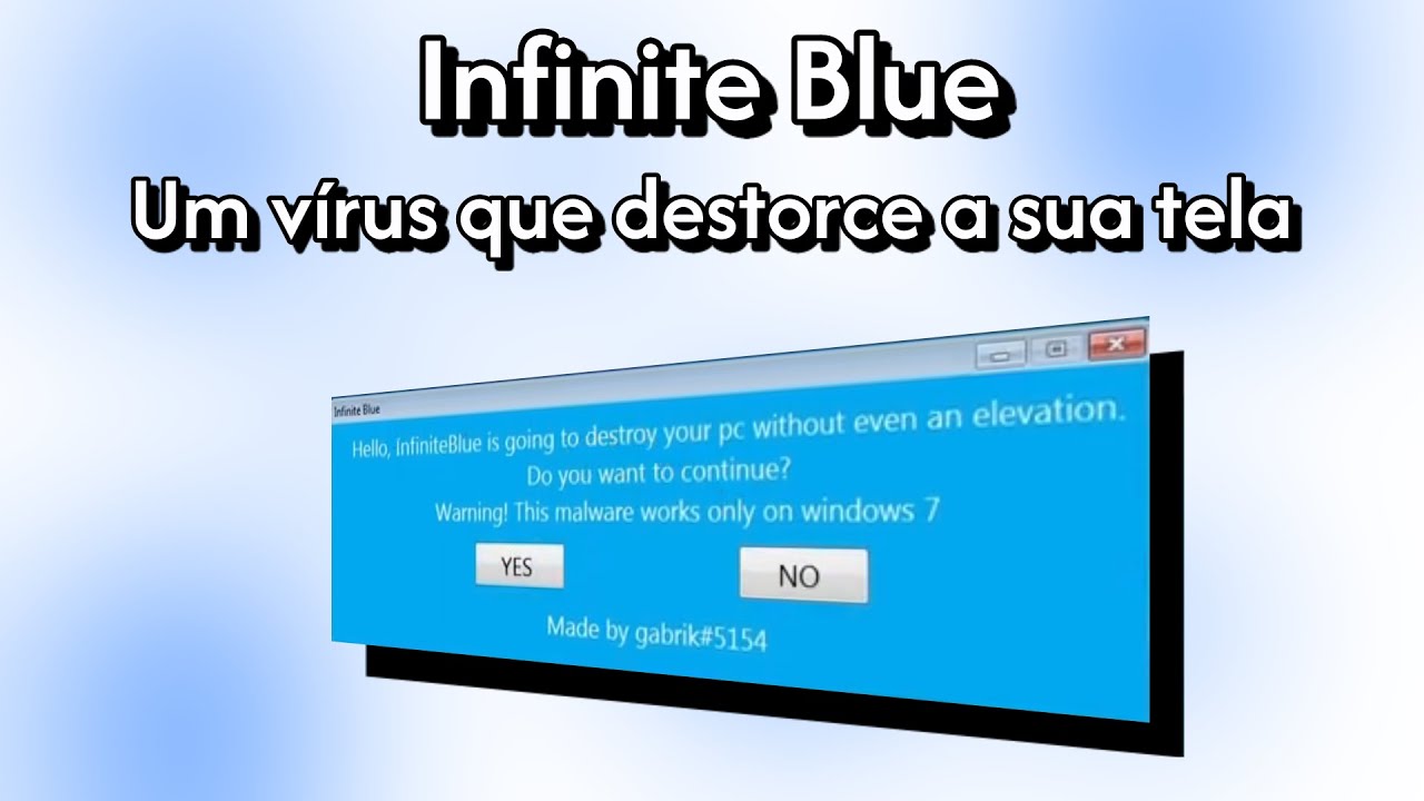 Testando o InfiniteBlue.exe - Tela azul infinita? - YouTube