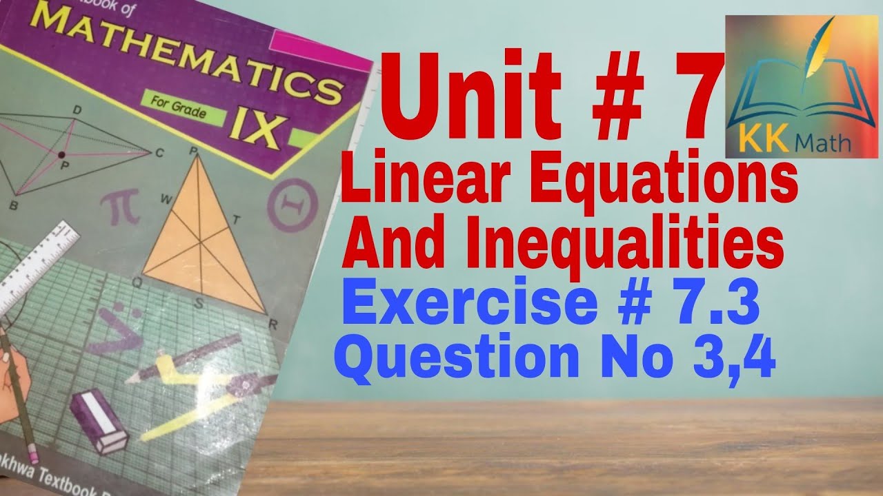 kpk board 9 class math unit 7 Linear Equations And Inequalities ...