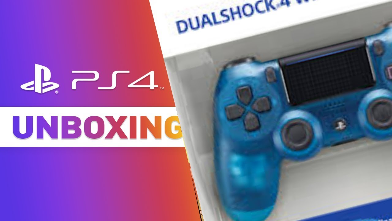 PS4 Blue Crystal DualShock 4 Unboxing - YouTube
