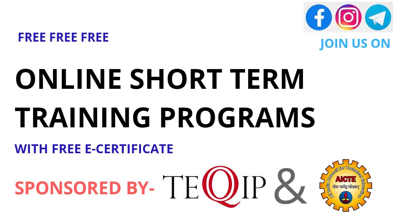 Short term training programs with certificate ll AICTE training ...