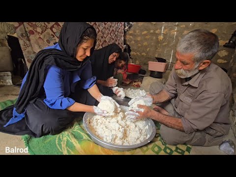 Real nomadic life in Iran | Traditional dairy production with the Jahangir family in nomadic style